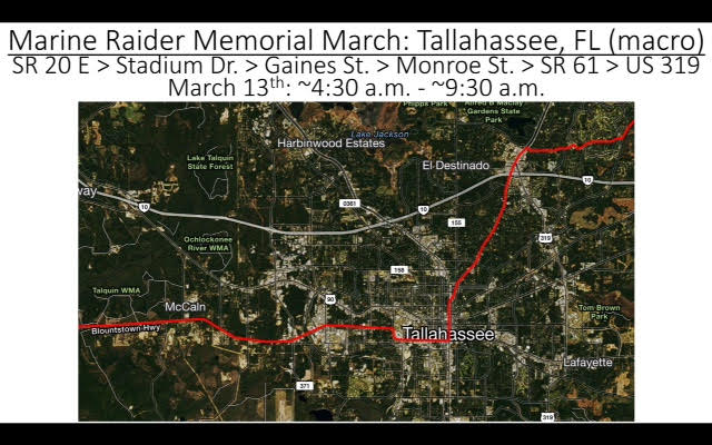 MARINE RAIDER MEMORIAL MARCH ROUTE • Navarre Newspaper