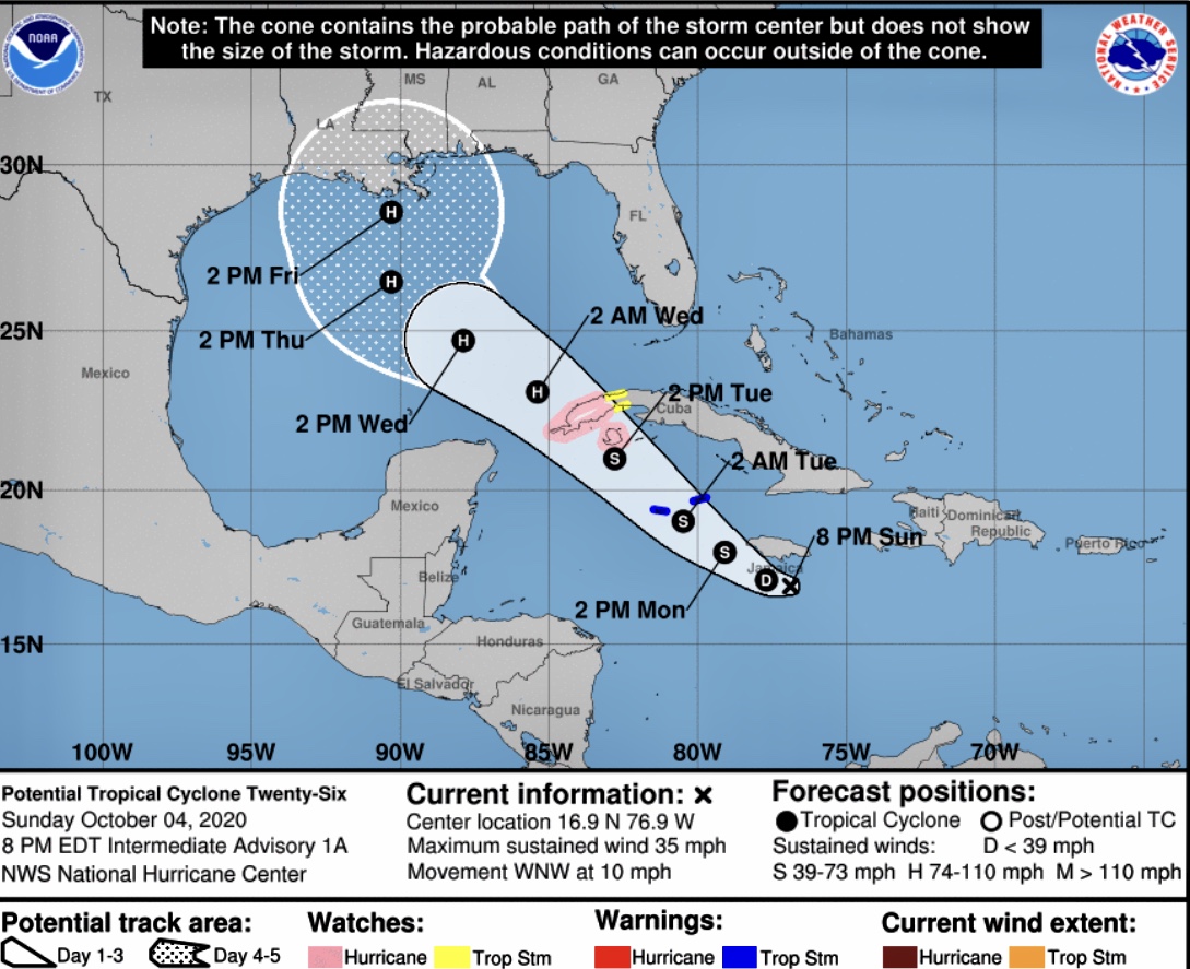 8 PM Potential Tropical Cyclone Twenty-Six Public Advisory • Navarre ...